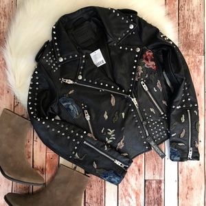 Blank NYC Jackets & Coats | Vegan Leather And Suede Drape Jacket | Poshmark